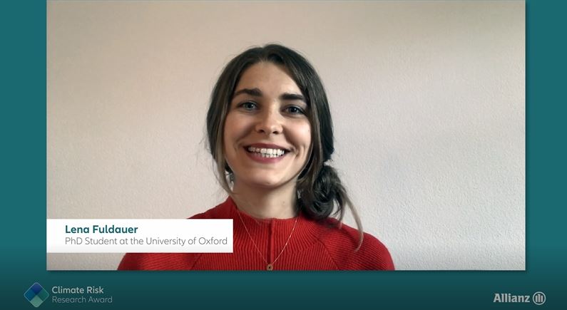 Lena Fuldauer Wins Allianz Climate Risk Research Award | OPSIS | Oxford ...